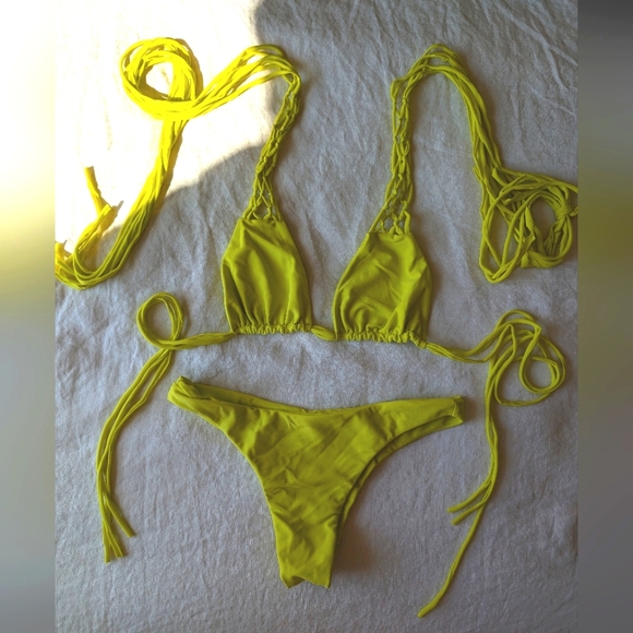 Mikoh | Swim | Mikoh Long Tassels Citrus String Bikini Set | Poshmark